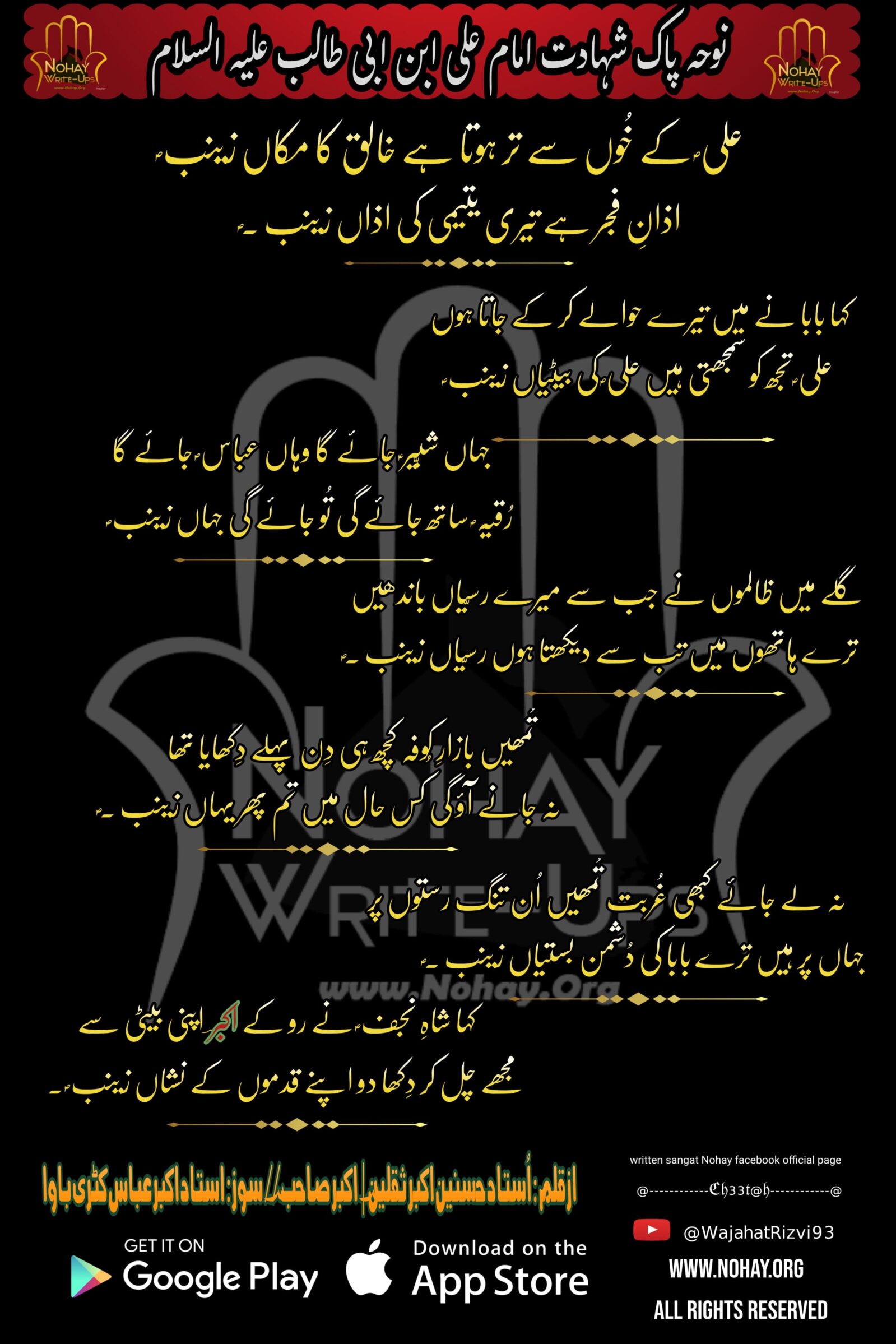 Ali Ky Khoon Sy Tarr Hota | 21 Ramzan 2025 | Markazi Ziyarat Mochi Gate ...